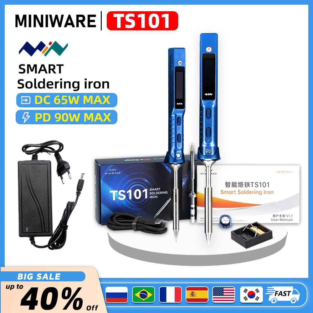 Электрический паяльник MINIWARE TS101 | AliExpress