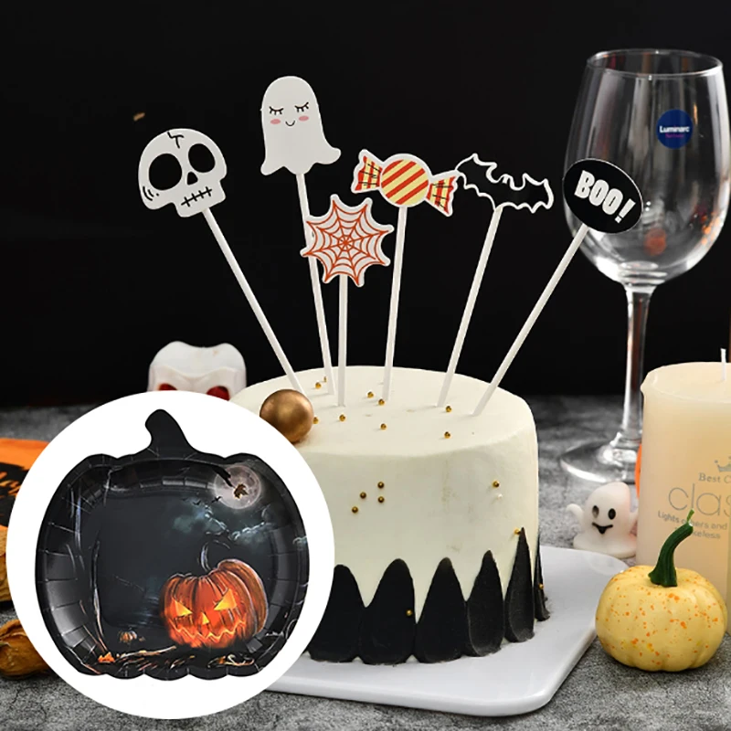 Одноразовые бумажные тарелки в форме тыквы | AliExpress