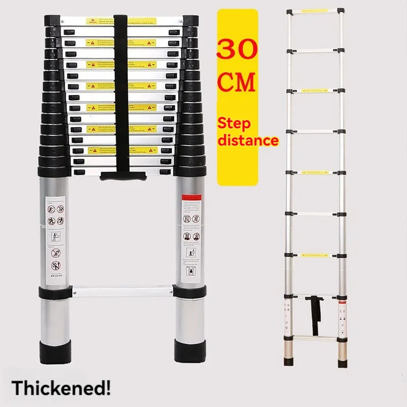 Телескопическая алюминиевая лестница 2 метра | AliExpress