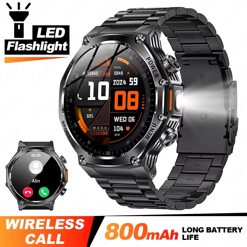 AK82 Мужские умные часы 5,2 Bluetooth Call One Click Connection Watch ...