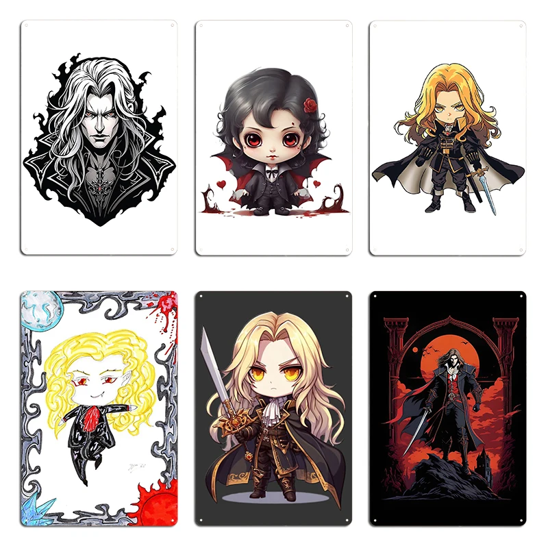 Металлическая вывеска Surviving Out Of Spite Alucard Castlevania Chibi ...