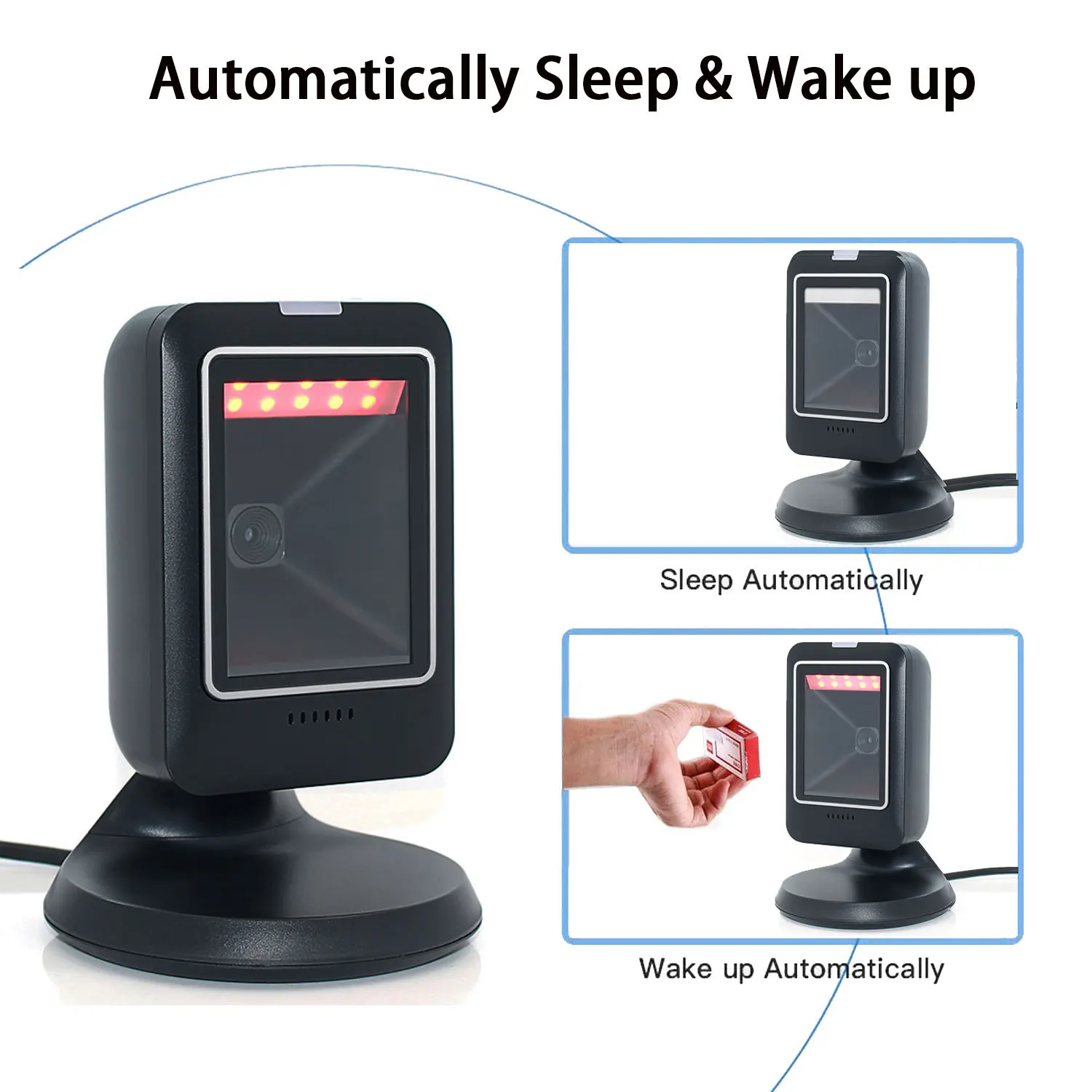 2D Barcode Scanner Omnidirectional Desktop Automatic 1D 2D QR Code 2D Barcode Scanner Omnidirectional Desktop Automatic 1D 2D QR Code