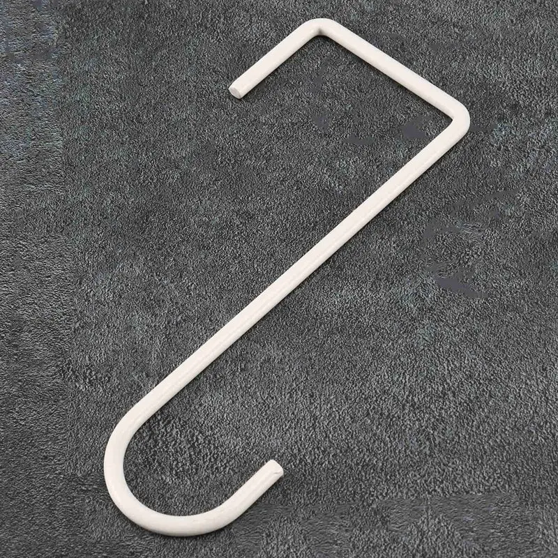Metal Fence Hooks, 2X6 Inches Patio Hooks, White Powder Coated Steel ...
