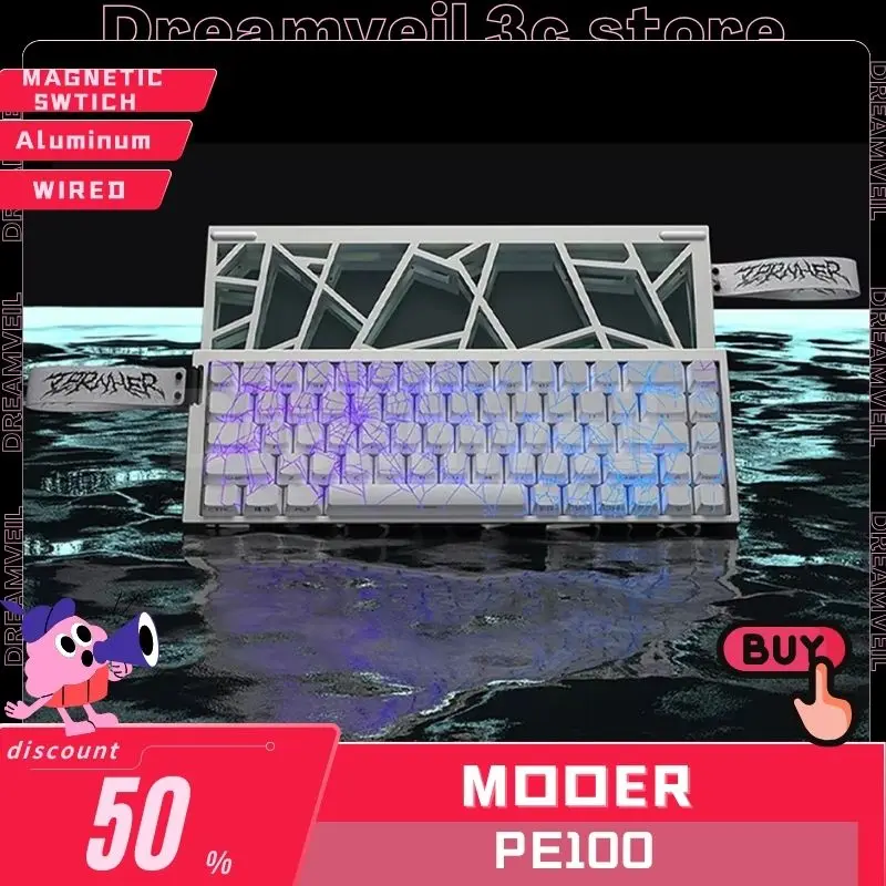 ZORNHER LINGJING68 Aluminum Alloy Magnetic Swtich Keyboard Hollow Out ...