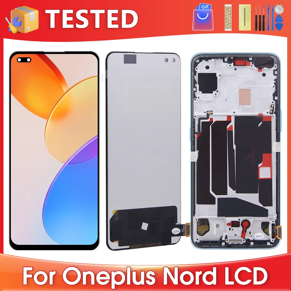 6,44 для OnePlus Nord 5G протестировано для 1 + Nord 5G AC2001 AC2003, ЖК-дисплей, сменный ...