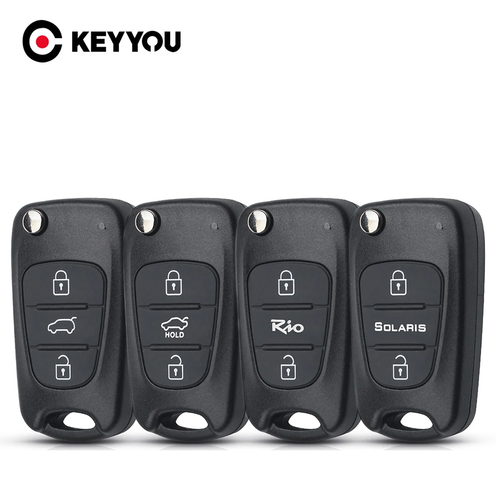 KEYYOU для Kia K2 K5 Rio 3 Ceed Sorento Sportage 3 BT флип-чехол для дистанционного ключа ...
