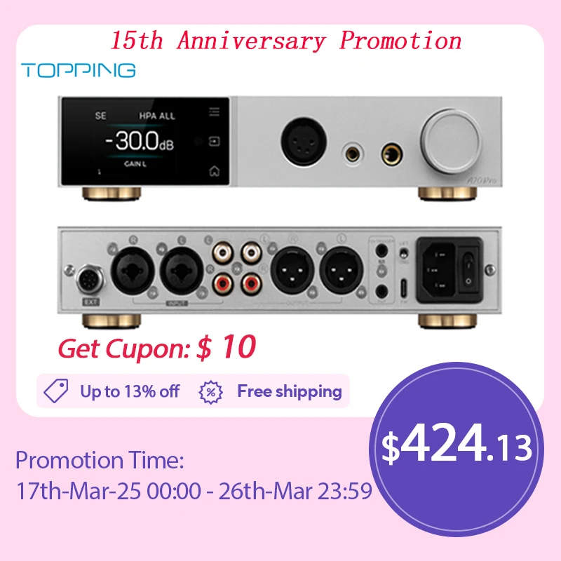 TOPPING A70 PRO HIFI Усилитель для наушников | AliExpress