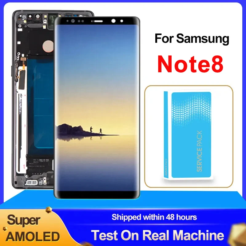 ЖК-дисплей 6,3 ''Super AMOLED для Samsung Note 8 N9500 N950F, дисплей с сенсорным экраном и ...