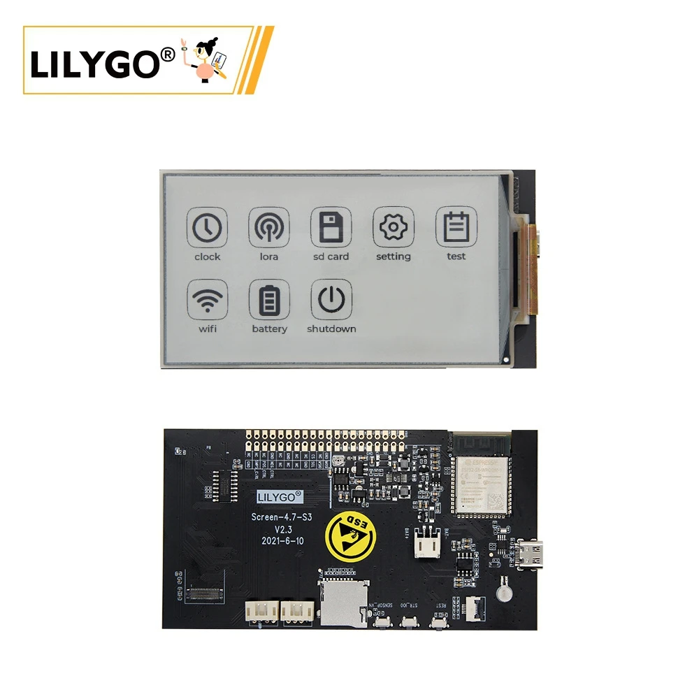 LILYGO ® T5 4,7-дюймовый электронная бумага V2.3 ESP32-S3 modulo ...