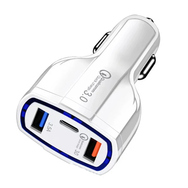 New Type C Dual USB Phone Charger Car Interior Fast Charging Adapter Universal Charger for IPhone 13 Xiaomi Samsung AliExpress