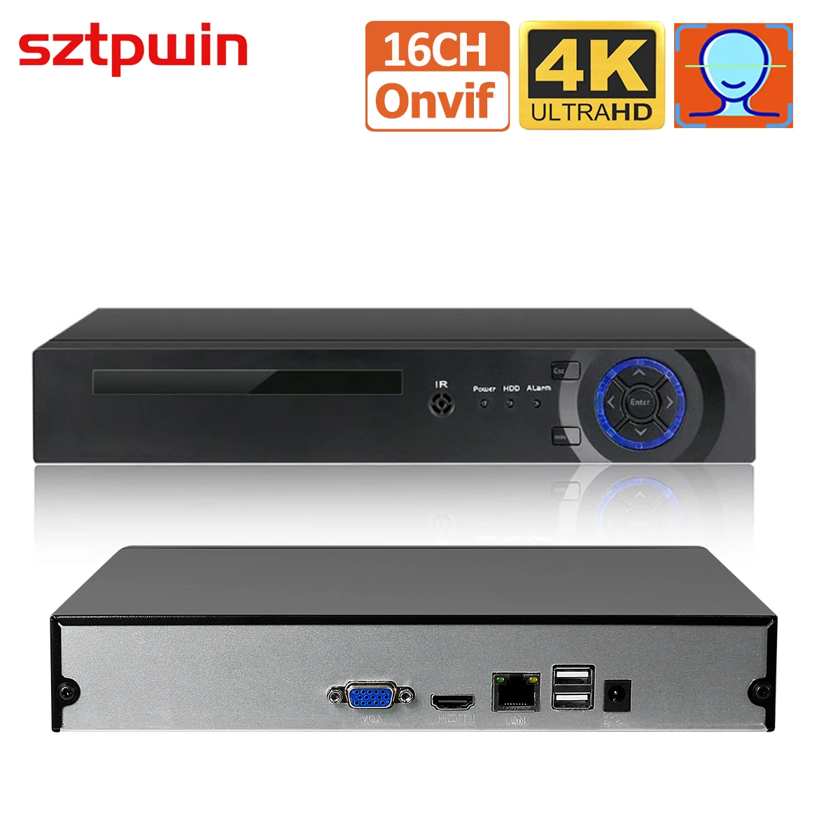 16 канальный сетевой видеорегистратор 4k 8mp H 265 для Hd 4k 4mp 5mp