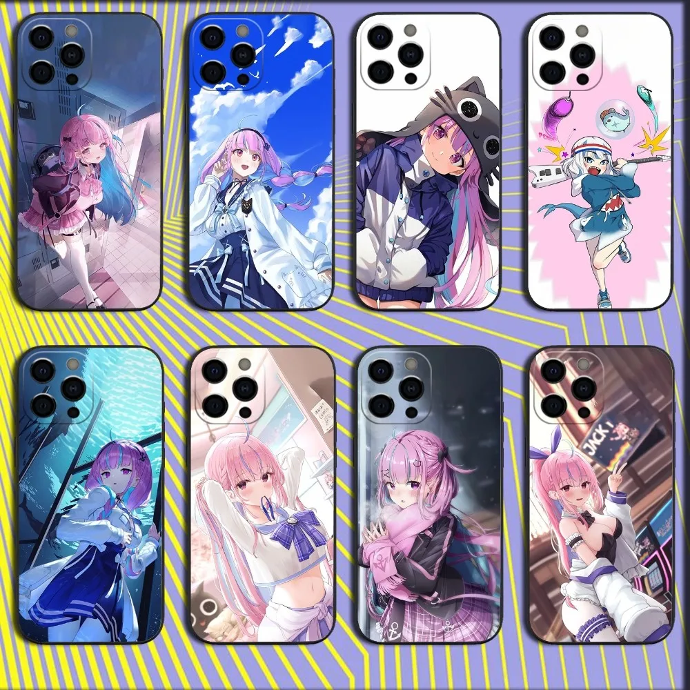 M-Minato Aqua Neko Phone Case For iPhone 16,15,14,13,12,11,Pro,X,XS,Max ...
