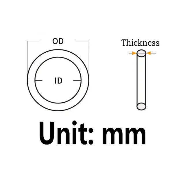 Thickness CS2.65mm Black NBR Nitrile Rubber O-rings Seals Gasket Washer ...