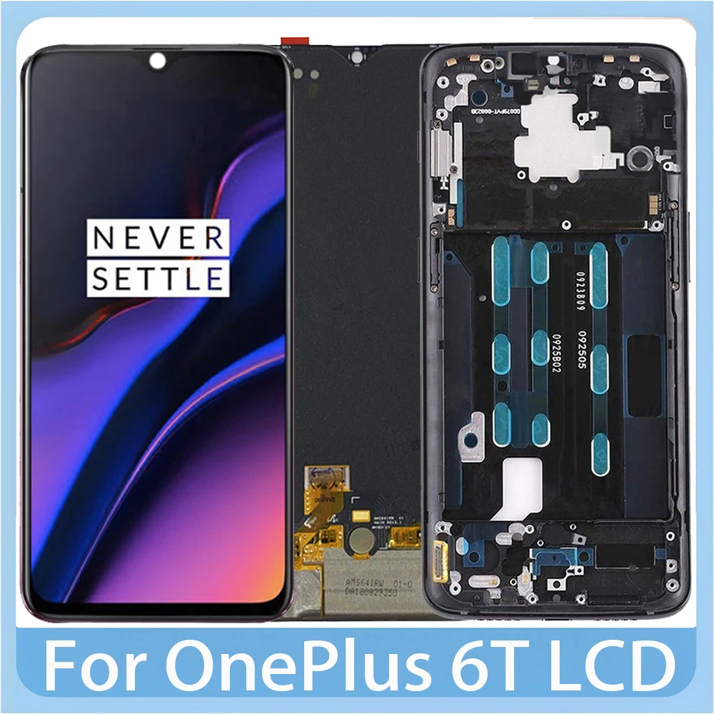 6,41 "оригинальный/OLED для OnePlus 6T A6010 A6013, ЖК-дисплей, детали для замены ЖК-дисплея 1 ...