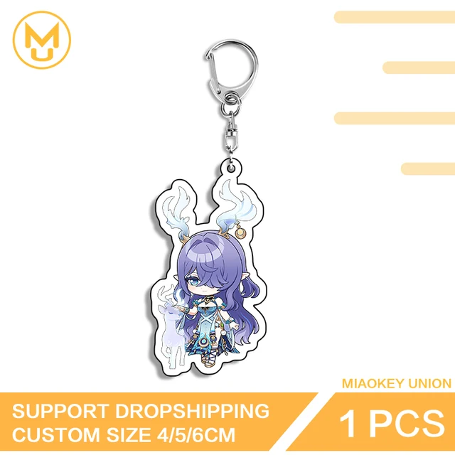 Genshin Impact Lauma Chibi Girl брелок из акрила | AliExpress