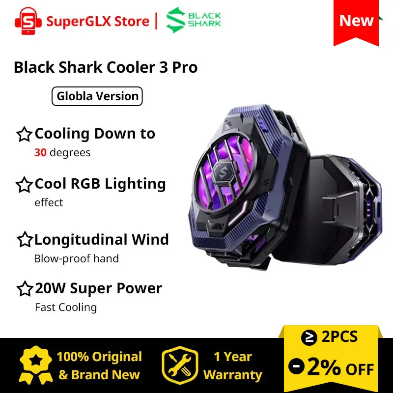 Оригинальный кулер Black Shark Cooler 3 Pro с RGB подсветкой ...