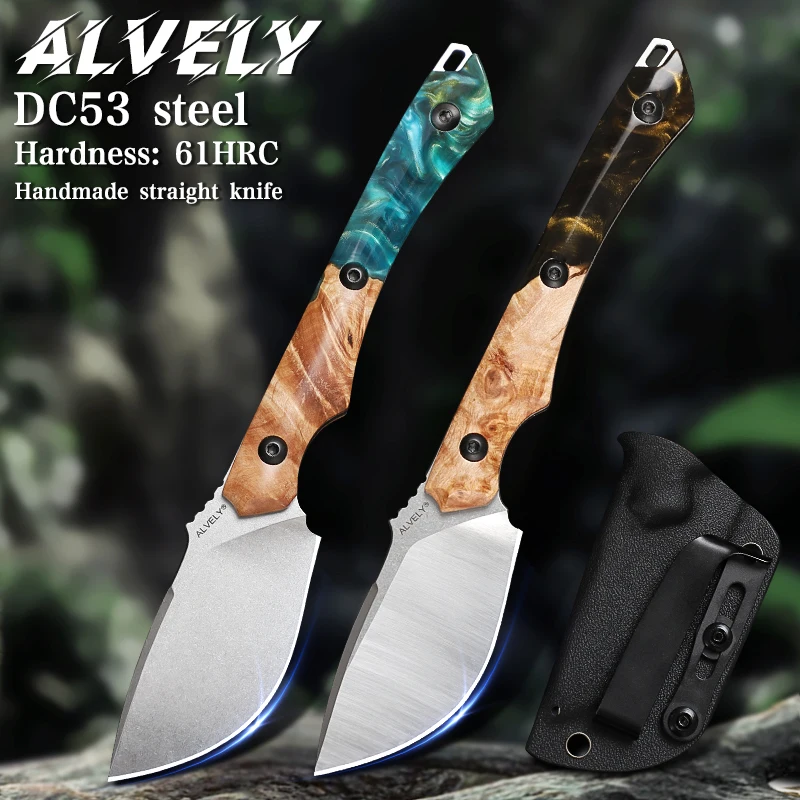 ALVELY EDC охотничий нож DC53 из стали | AliExpress