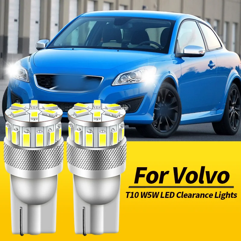2 шт. T10 W5W светодиодные габаритные огни Canbus для Volvo C30 2006 ...