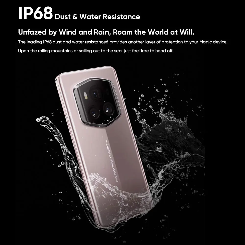 Глобальная версия HONOR Magic6 RSR PORSCHE DESIGN 5G Смартфон 6,8 дюйма 120 Гц LTPO OLED-дисплей ...