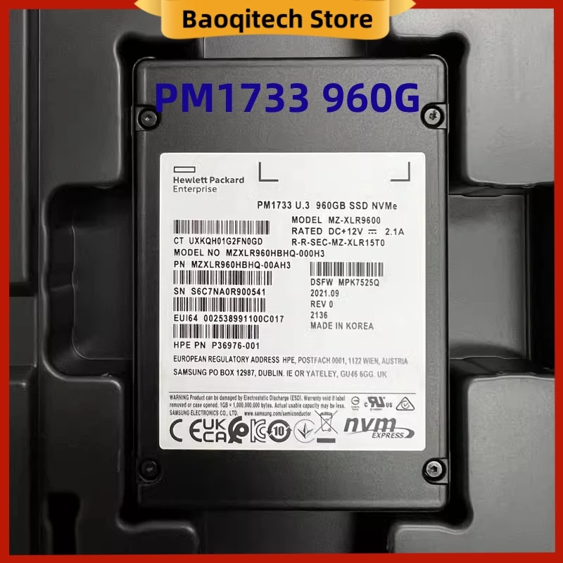 Твердотельный накопитель PM1733 960G U3 NVME для сервера Samsung SSD | AliExpress