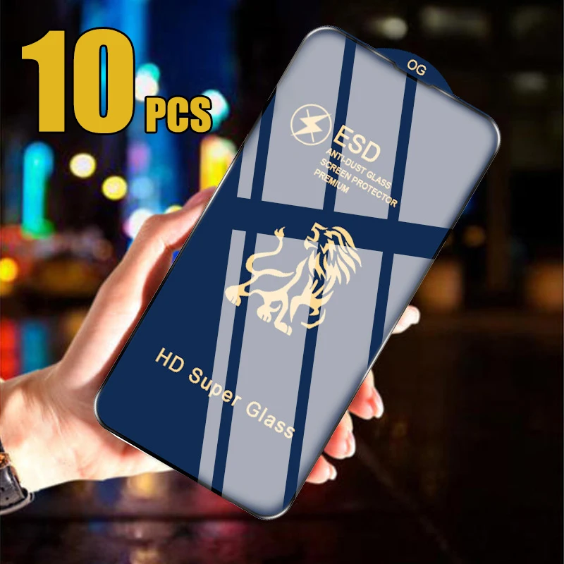 10pcs ESD Tempered Glass 9H Anti Dust Screen Protector Cover Film For Xiaomi Redmi 14C 14R 13 ...
