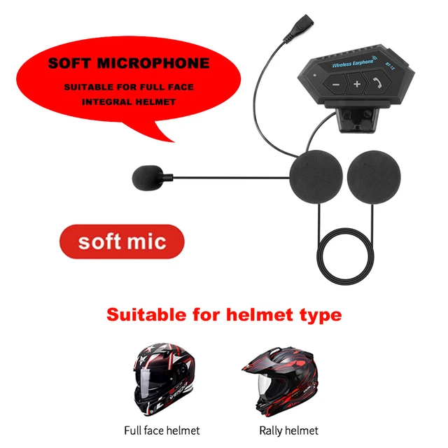 Bluetooth 4,2 гарнитура для шлема, беспроводная универсальная пара ...