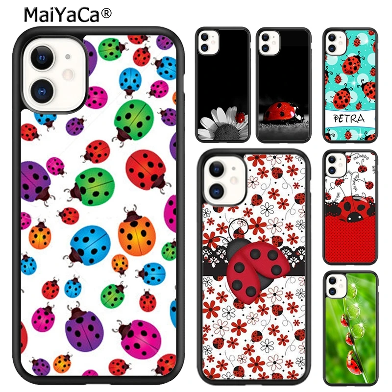 MaiYaCa 11 Colorful Ladybugs Phone Case For iPhone 16 15 14 plus XR XS ...