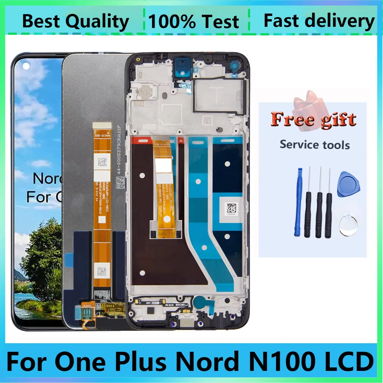 Запасные детали для Oneplus Nord N100 с рамкой, ЖК-дисплей BE2013 ...