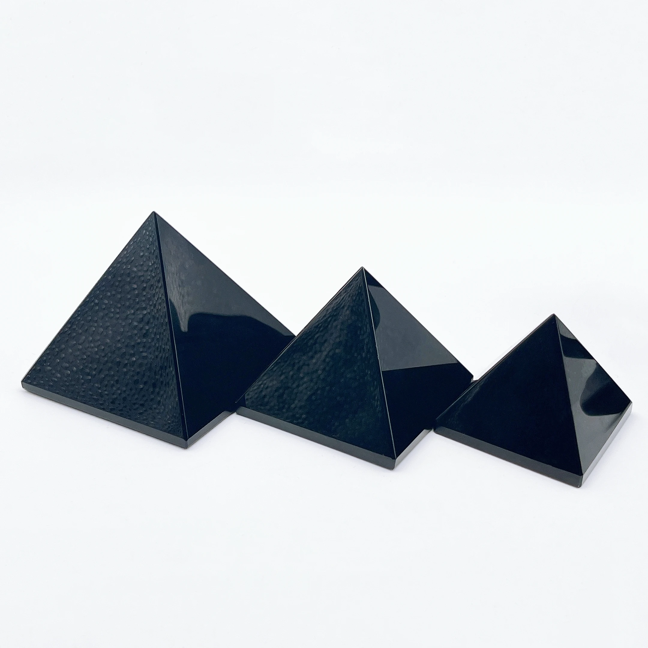Пирамида из натурального черного обсидиана, 3-7 см | AliExpress