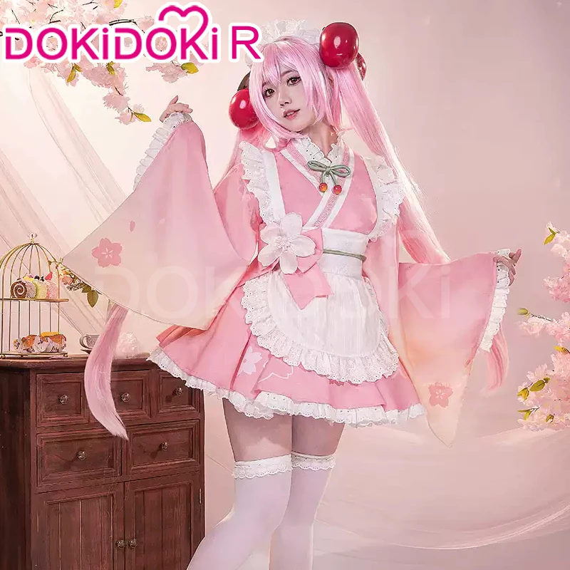 Костюм для косплея Mikuu DokiDoki-R, женское милое розовое платье ...