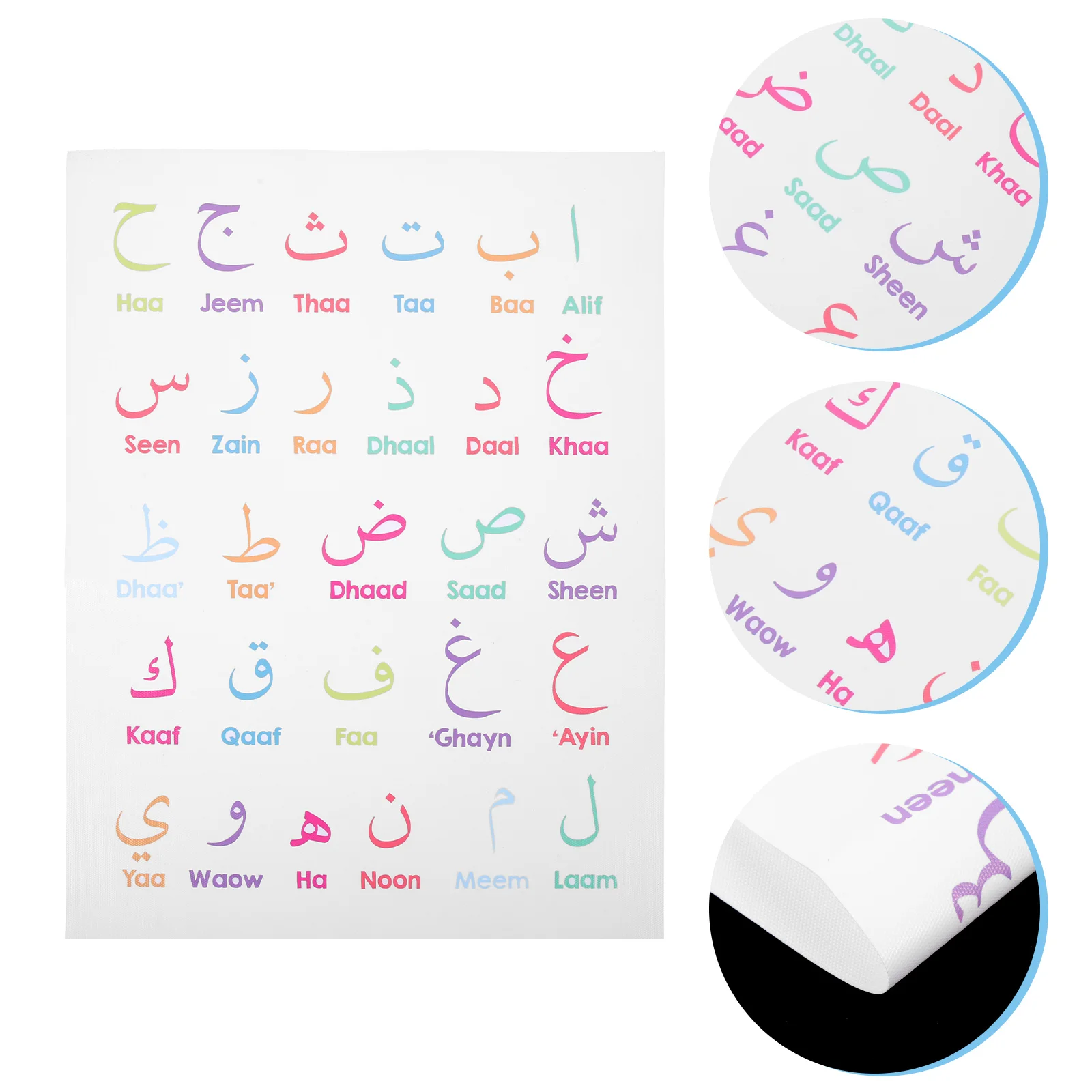 Poster Wall Arabic Alphabet Chart Number Educational Kids Learning ...