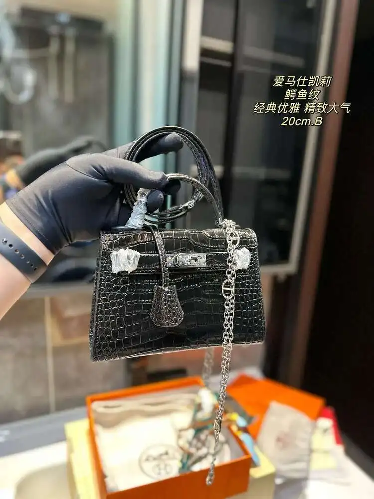 точная копия 1:1 Style Copy1:1 Kelly Premium Crocodile Classic В КлассичесКой Сумке Модная ...