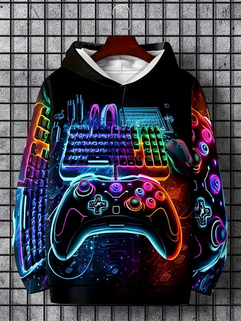 New Game Controller 3D Print Men Boys Hoodies Casual Harajuku Hip Pop ...