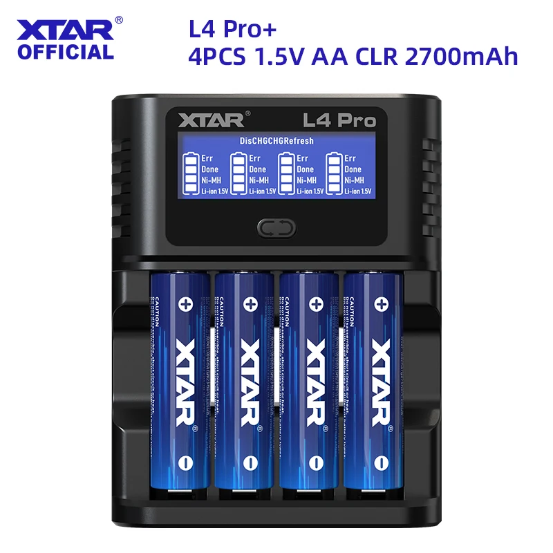 XTAR L4 Pro умный зарядник для аккумуляторов 4 шт. | AliExpress