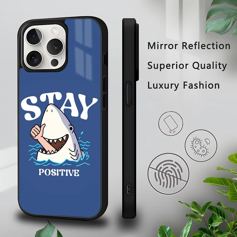Shark Phone Case For IPhone 16 15 14 13 Pro Max 11 Mini Alex Mirror For ...