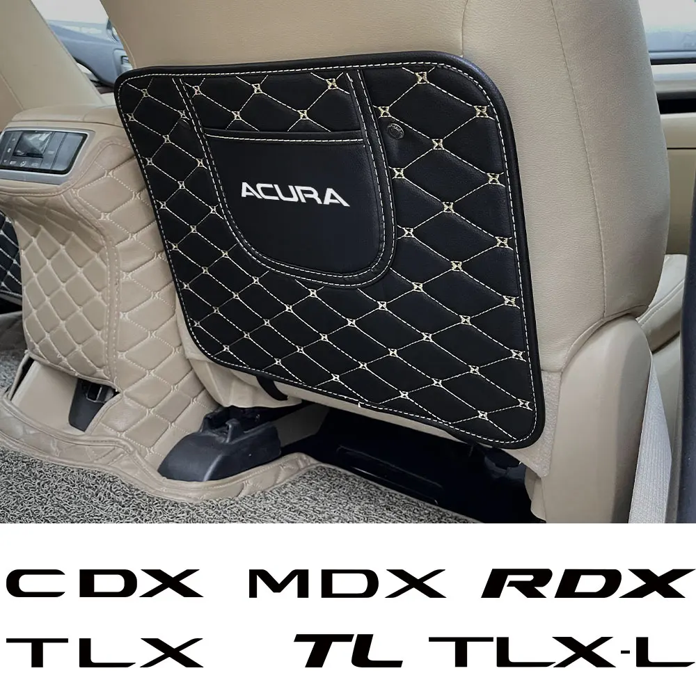 Защитный коврик для спинки автомобильного сиденья из искусственной кожи для Acura MDX RDX TSX TL ...