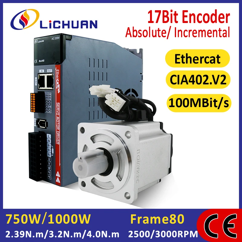 Серводвигатель LICHUAN 2.39/3.2/4.0 Нм 750/1000 Вт | AliExpress