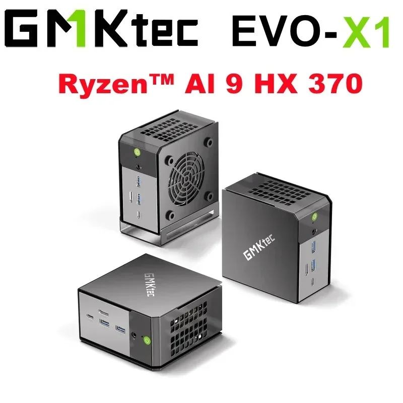 Мини-ПК GMKtec EVO-X1 Ryzen ™ Al 9 HX 370 Radeon 890M Ample Storage Port Oculink CPU + CPU + NPU ...