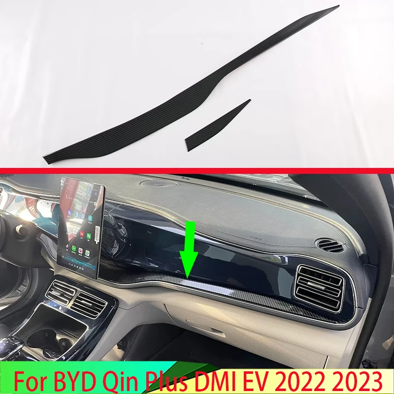For BYD Qin Plus EV DMI 2022 2023 Car Accessories Carbon Fiber Style ...