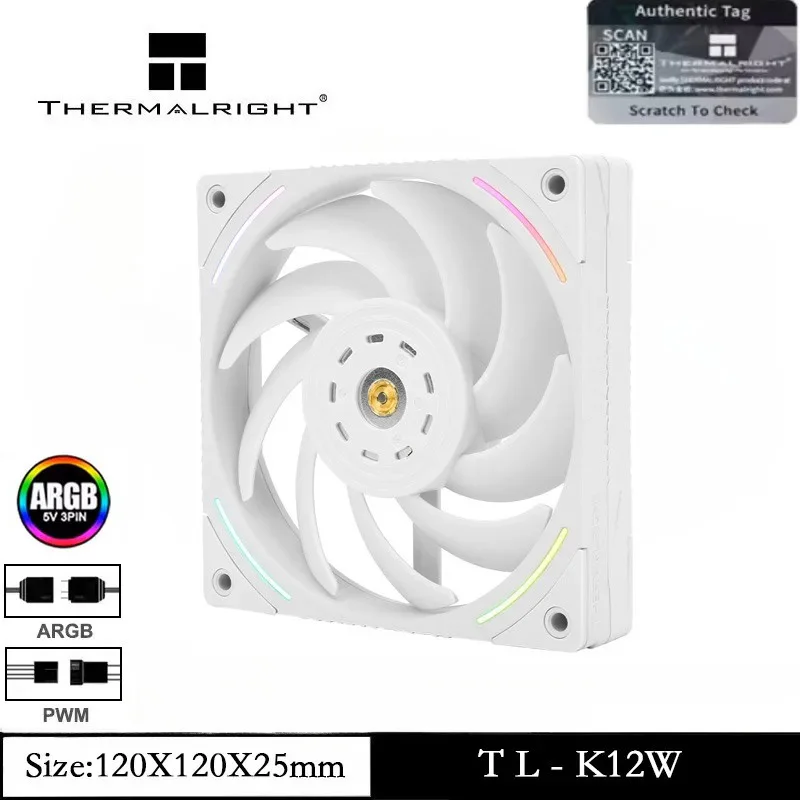 Thermalright TL-K12W 1/3/5 шт. ARGB Вентилятор процессора 120 мм 2150 об/мин Вентилятор корпуса ...
