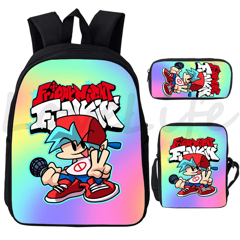 Hot Games Friday Night Funkin Backpack 3 Pcs/Set Girls Boy School Bags ...