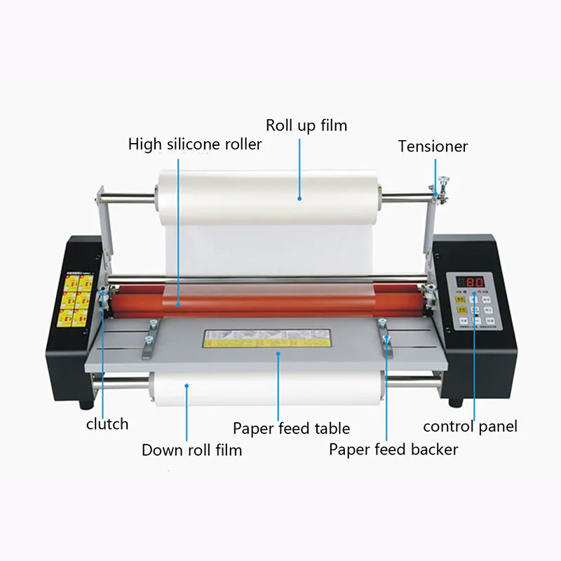 9460t A2 Paper Laminating Machine English Version Four Roller Cold