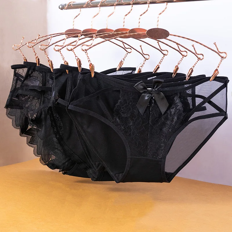 Culotte-slip,Sous-vêtements transparents évidés pour femmes,culottes ...