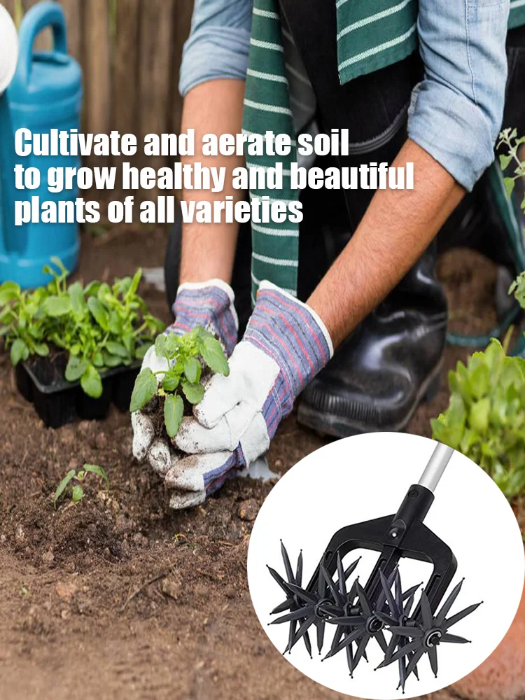 Soil Mixing Rotary Cultivator Tool Reinforced Tines Grass Cultivate ...