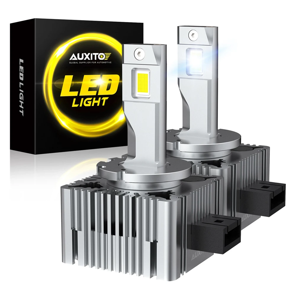 AUXITO 2Pcs D1S HID LED Canbus D4S D2S D3S Светодиодные фонари 6000K Белая фара для BMW X5 X3 ...