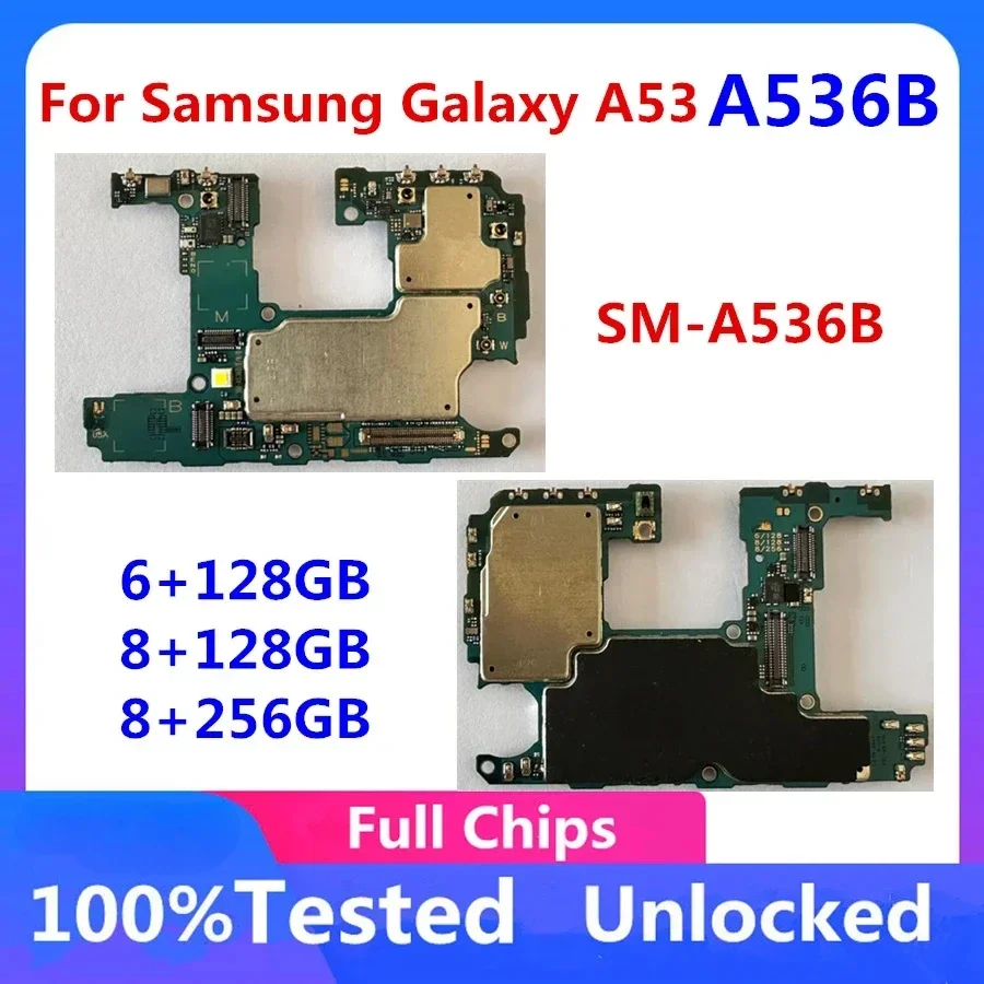 Для Samsung Galaxy A53 A536B разблокированная материнская плата 128 ГБ ...