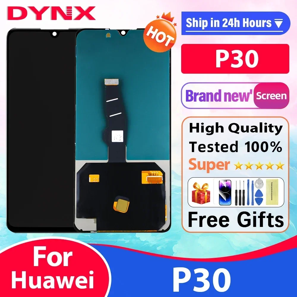 6,1-дюймовый супер OLED-дисплей для HUAWEI P30, ЖК-дисплей, дигитайзер сенсорного экрана в сборе ...