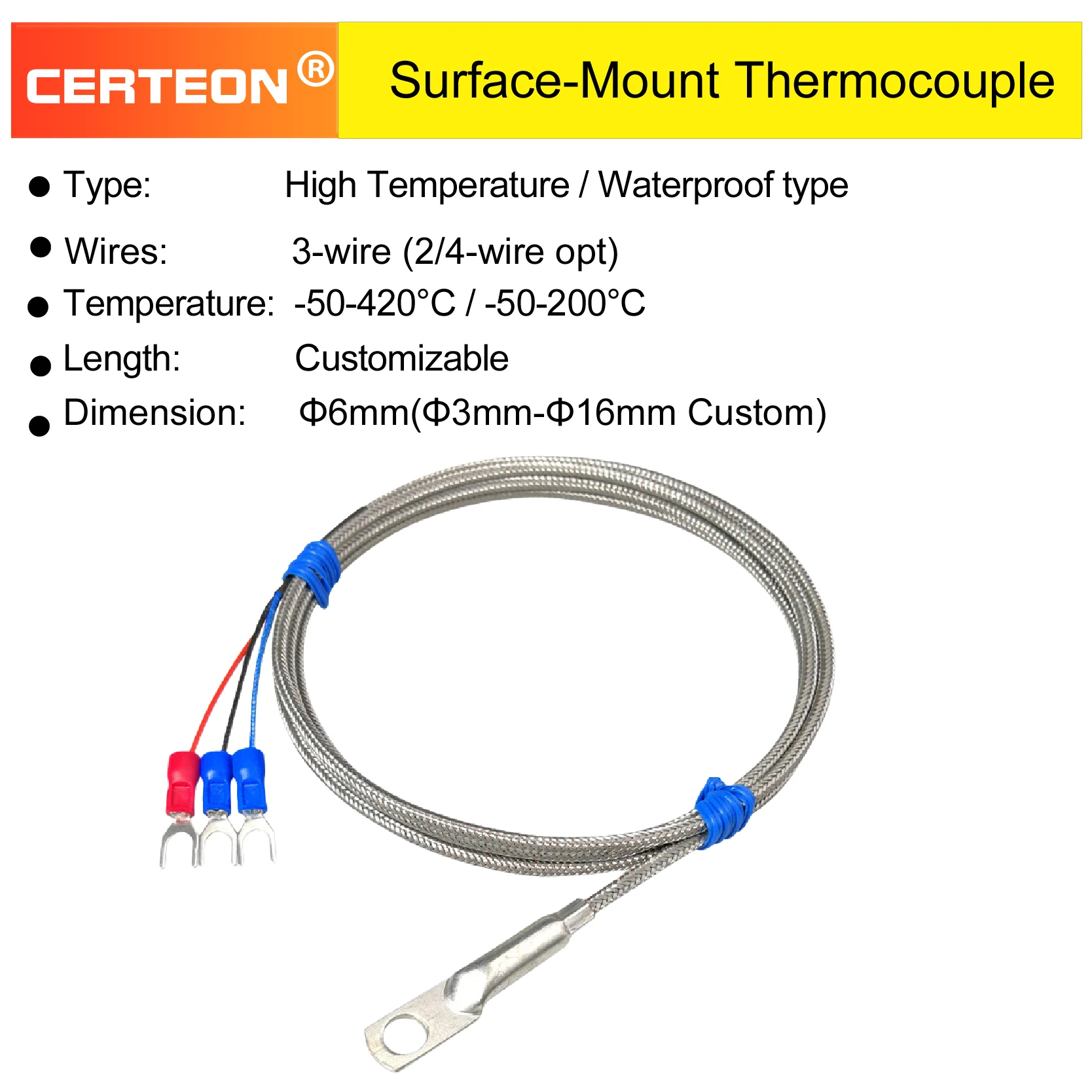Термодатчик сопротивления CERTEON PT100 | AliExpress