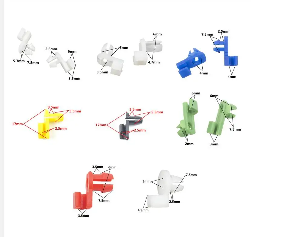 6Pcs Car Plastic Door Round head Lock Rod Clip for Bmw mini cooper ...