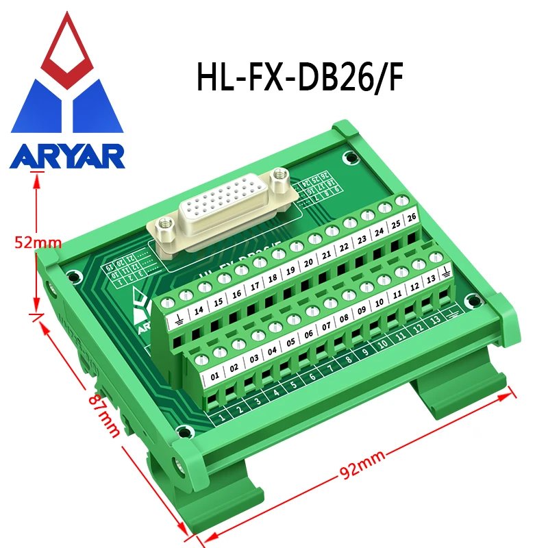 DB26 D-Sub Модуль интерфейса для крепления на DIN-рейке DB26 ...